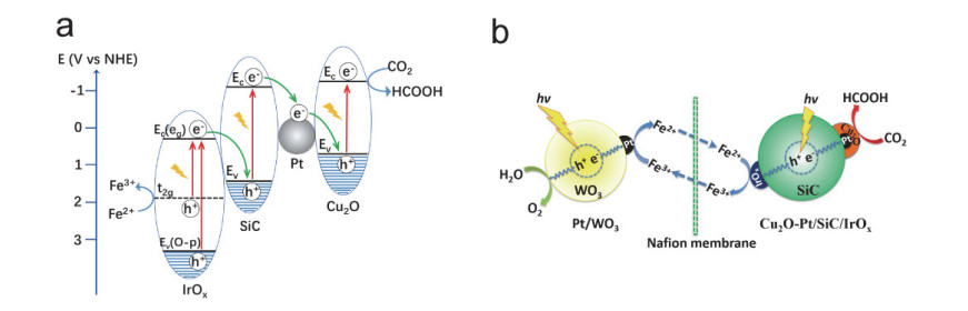 直接和间接Z-型异质结耦合的高效CO 2 光催化还原系统